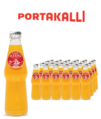 Efsane Uludağ Gazozu Portakallı Cam 250 ml 24′lü Paket